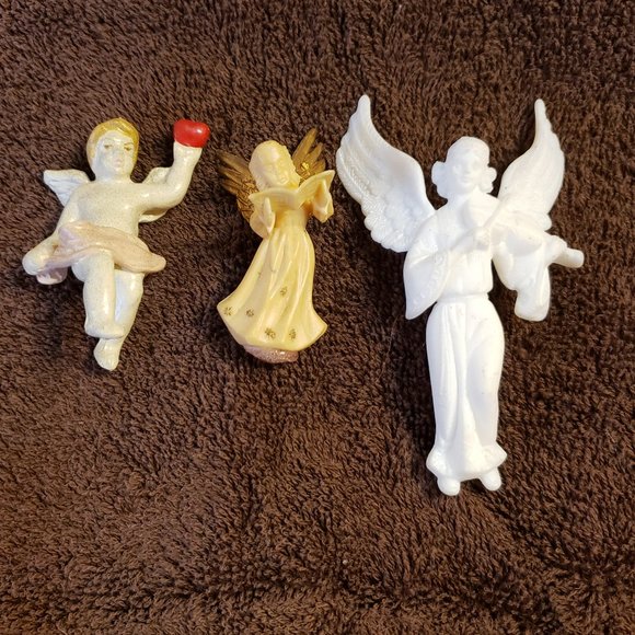 Holiday | 3 Mini Miniature Small Angel Figurines Ornaments | Poshmark